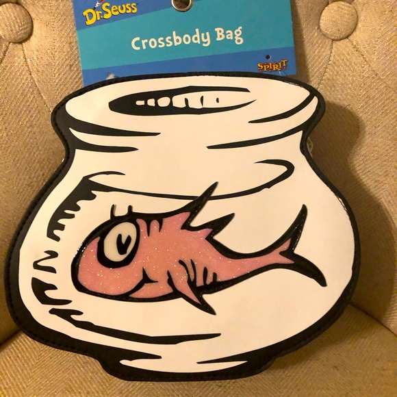 Spirit | Bags | Drseuss Crossbody Purse Fishbowl With Glittery Pink ...